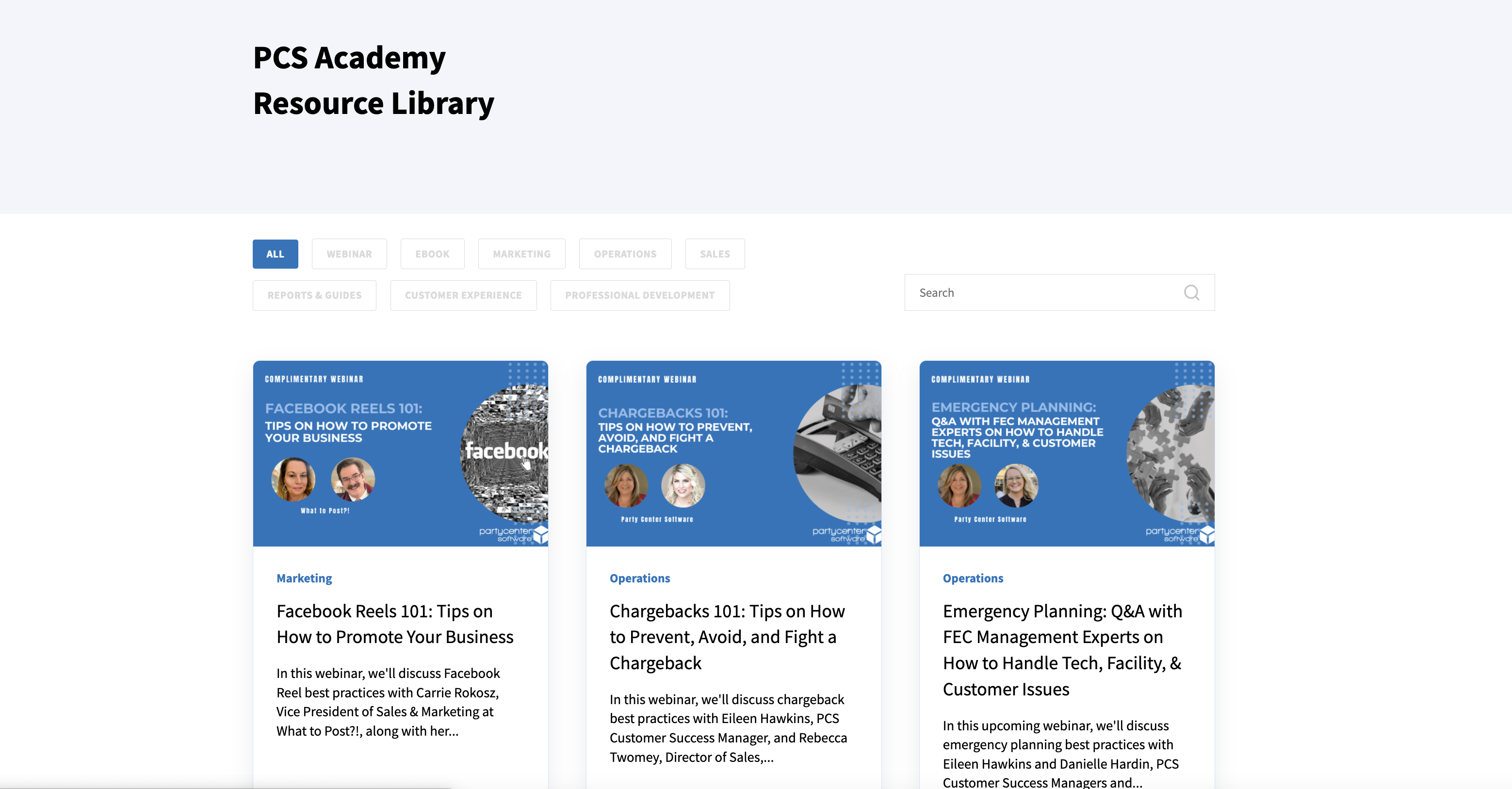 Check out the NEW PCS Academy Resource Library!